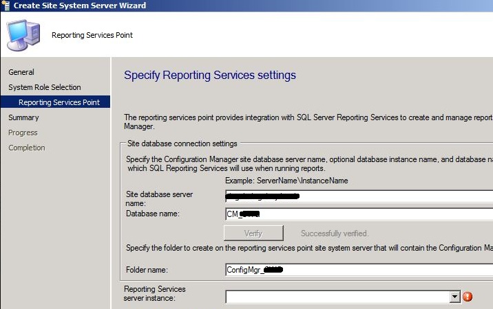 Reporting Services Point – Server Instance Blank – SCCMentor – Paul ...