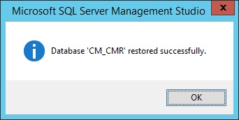 Manually restoring a ConfigMgr DB – SCCMentor – Paul Winstanley