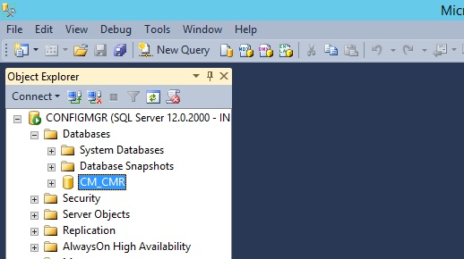 Manually restoring a ConfigMgr DB – SCCMentor – Paul Winstanley