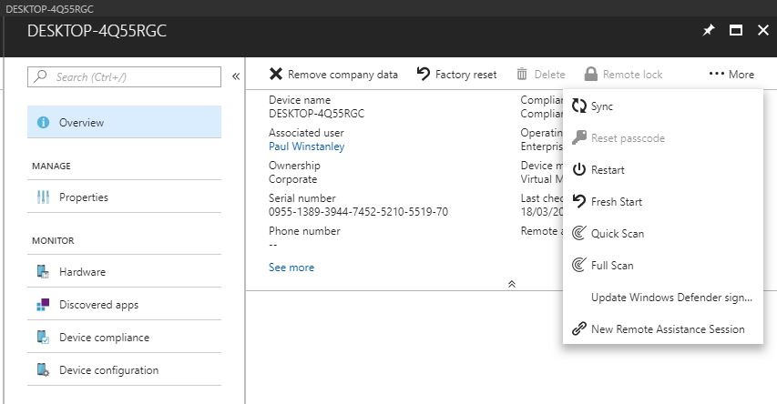 Using Fresh Start to reset Windows 10 devices via Intune – SCCMentor ...