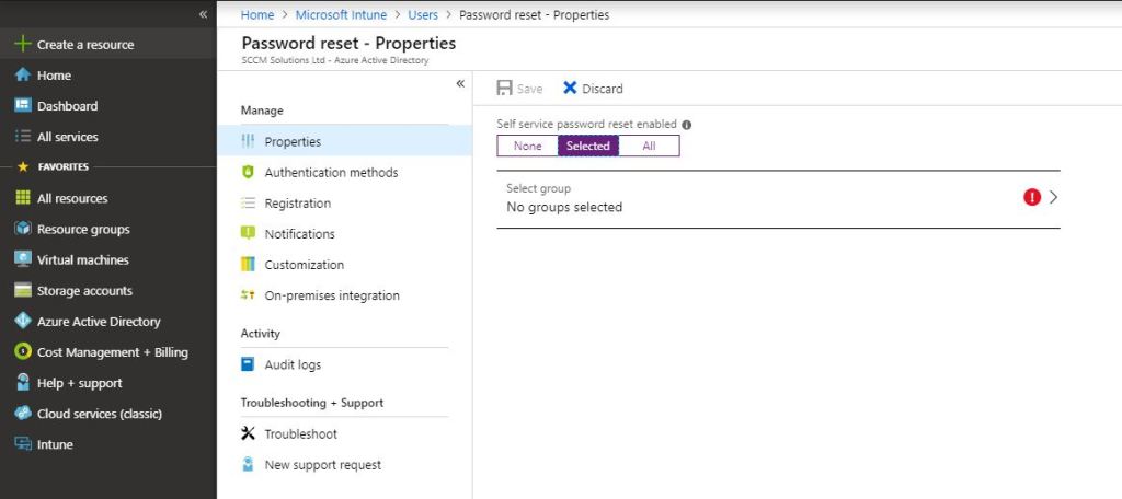 Keep it Simple with Intune – #1 Enable password reset for users ...
