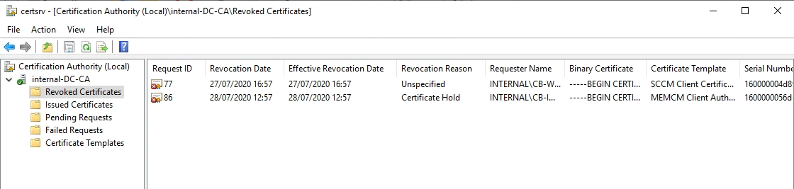 Checking your CRL for revoked certificates – SCCMentor – Paul Winstanley
