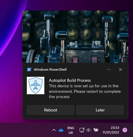Windows Autopilot Hybrid Join Complete Toast Notification – SCCMentor ...