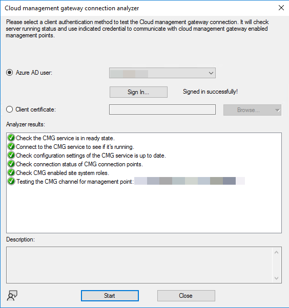 ConfigMgr CMG Connection Analyzer reports Testing the CMG channel for ...