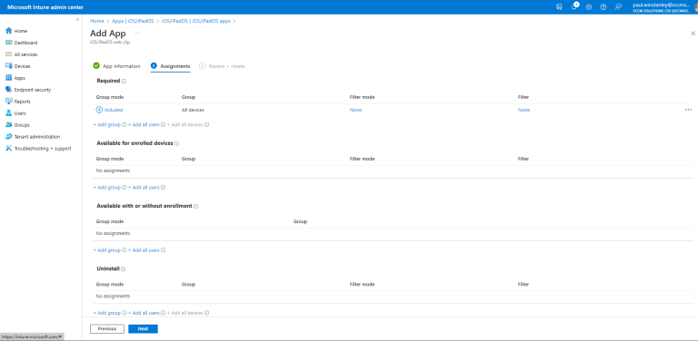 New settings available for the iOS/iPadOS web clip app type – SCCMentor ...