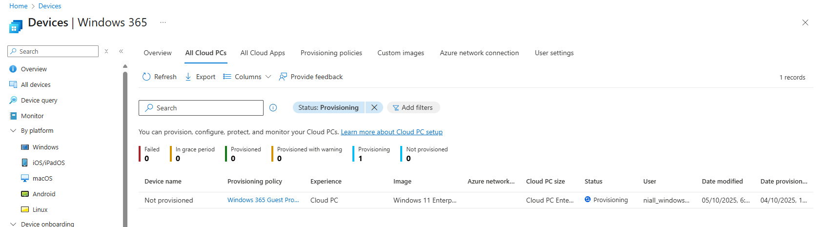 Windows 365 and the External Identity preview – using a guest account ...
