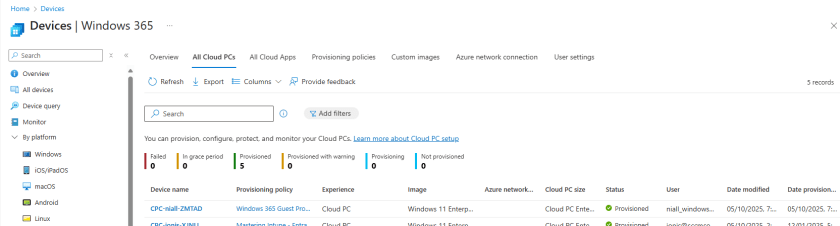 Windows 365 and the External Identity preview – using a guest account ...